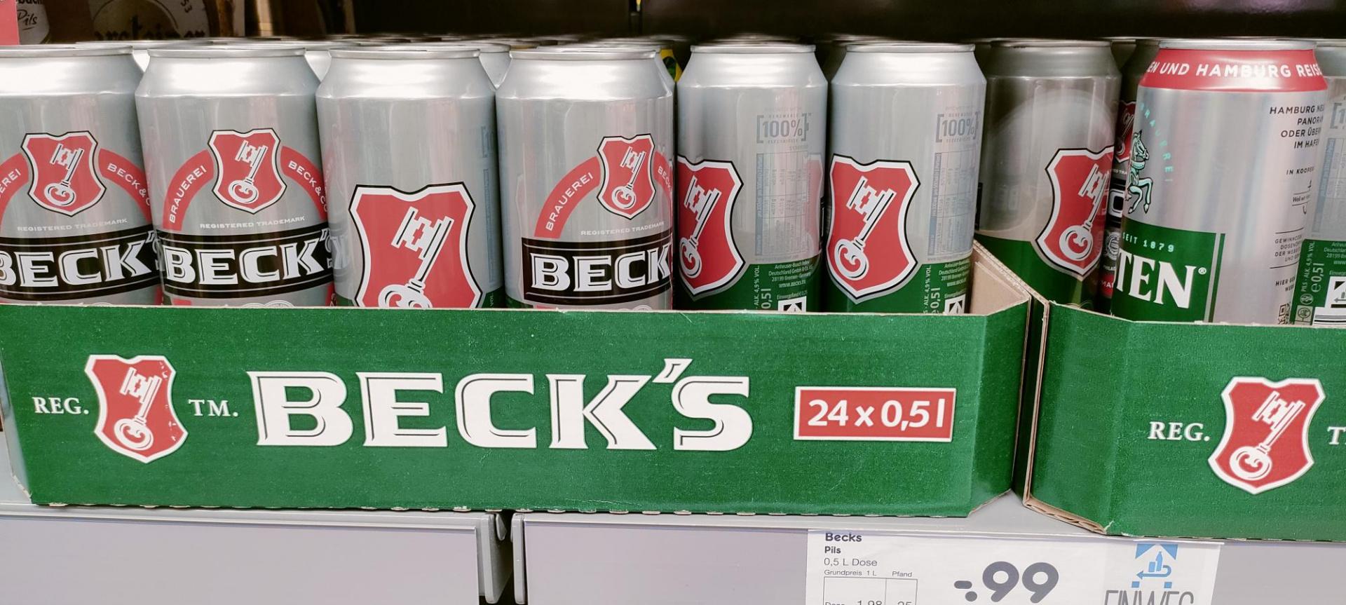 Becks 500ml Can: How much does it cost in Germany?